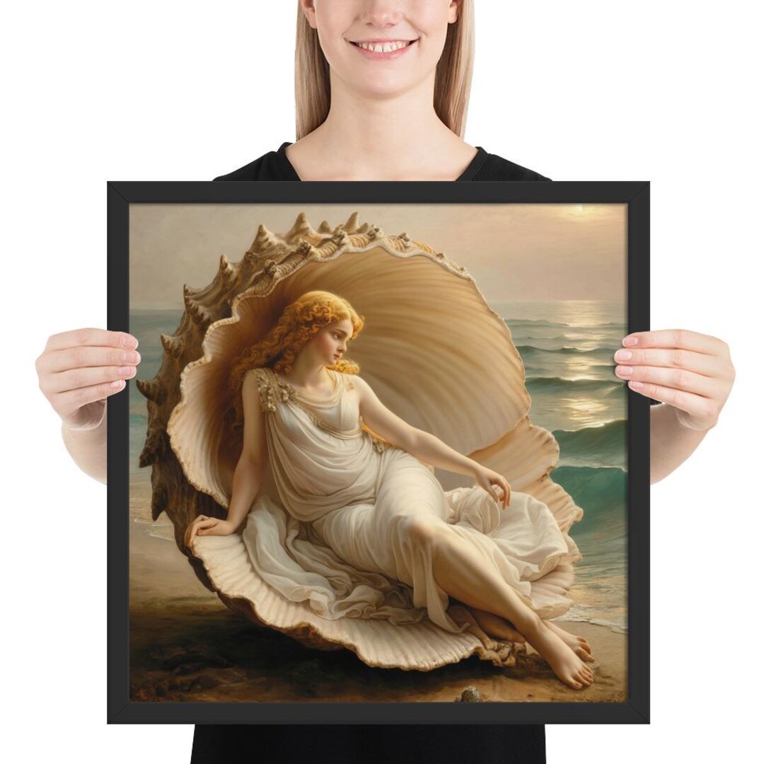 Goddess of the Ocean / Matte Style Framed Poster / Soft Ethereal Style ...
