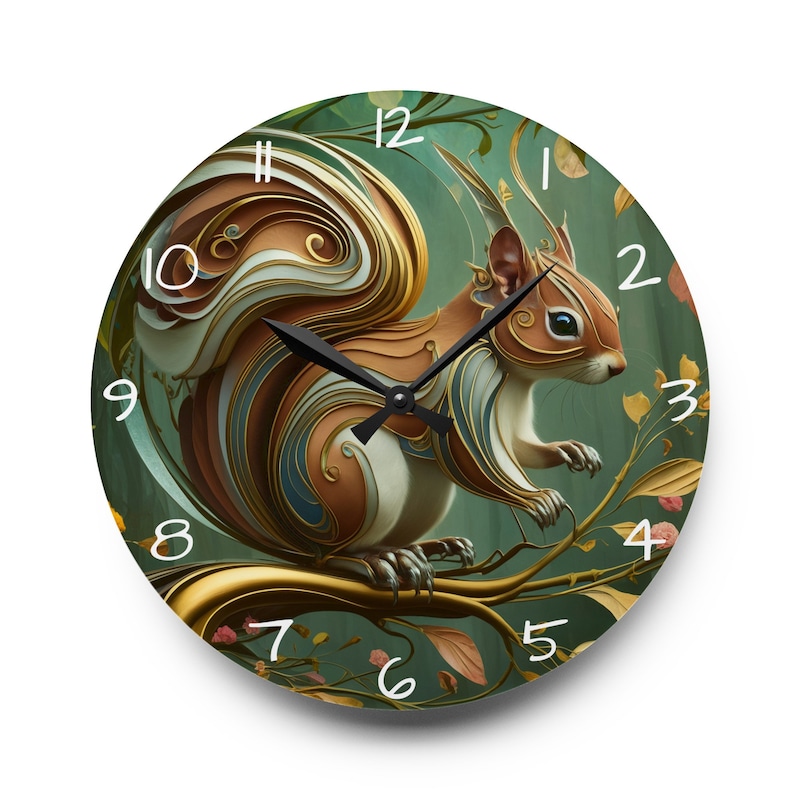 Squirrel Clock - Etsy