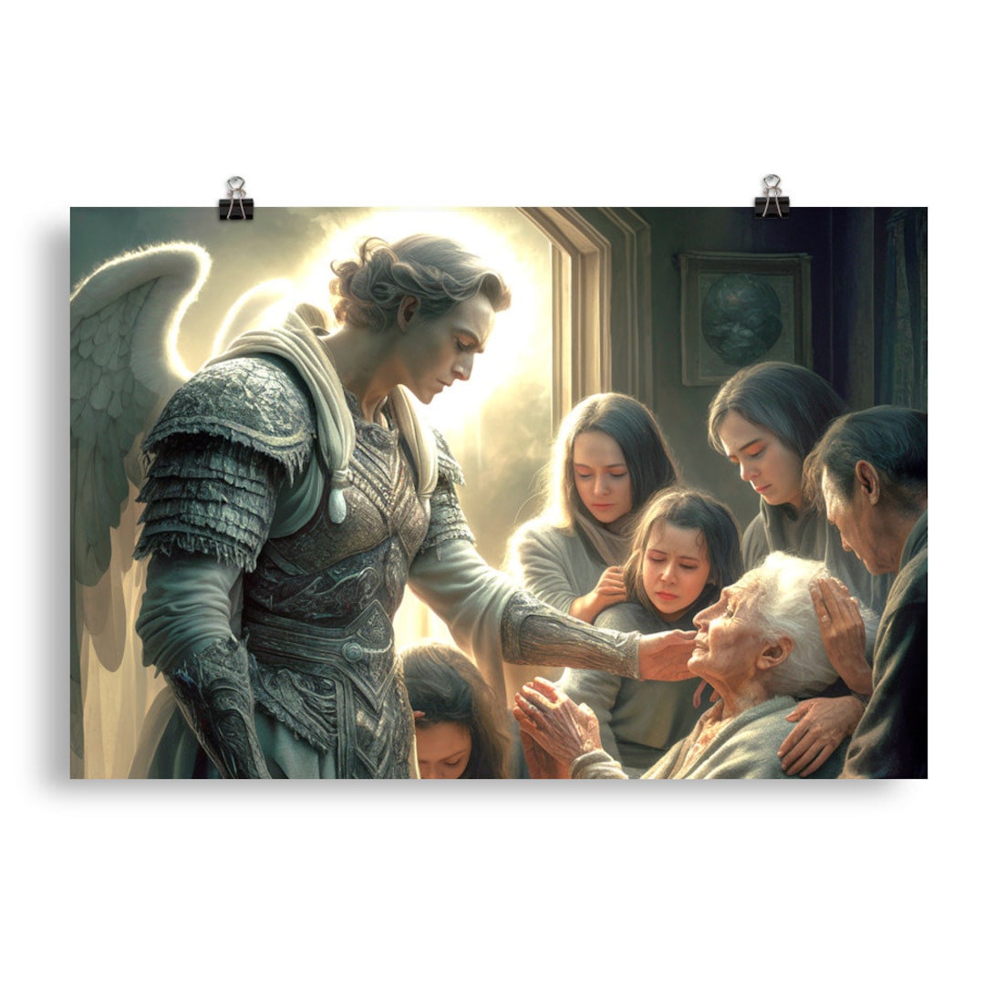 Archangel Sariel / Wall Poster / Angel of Death Protection / Modern Art ...