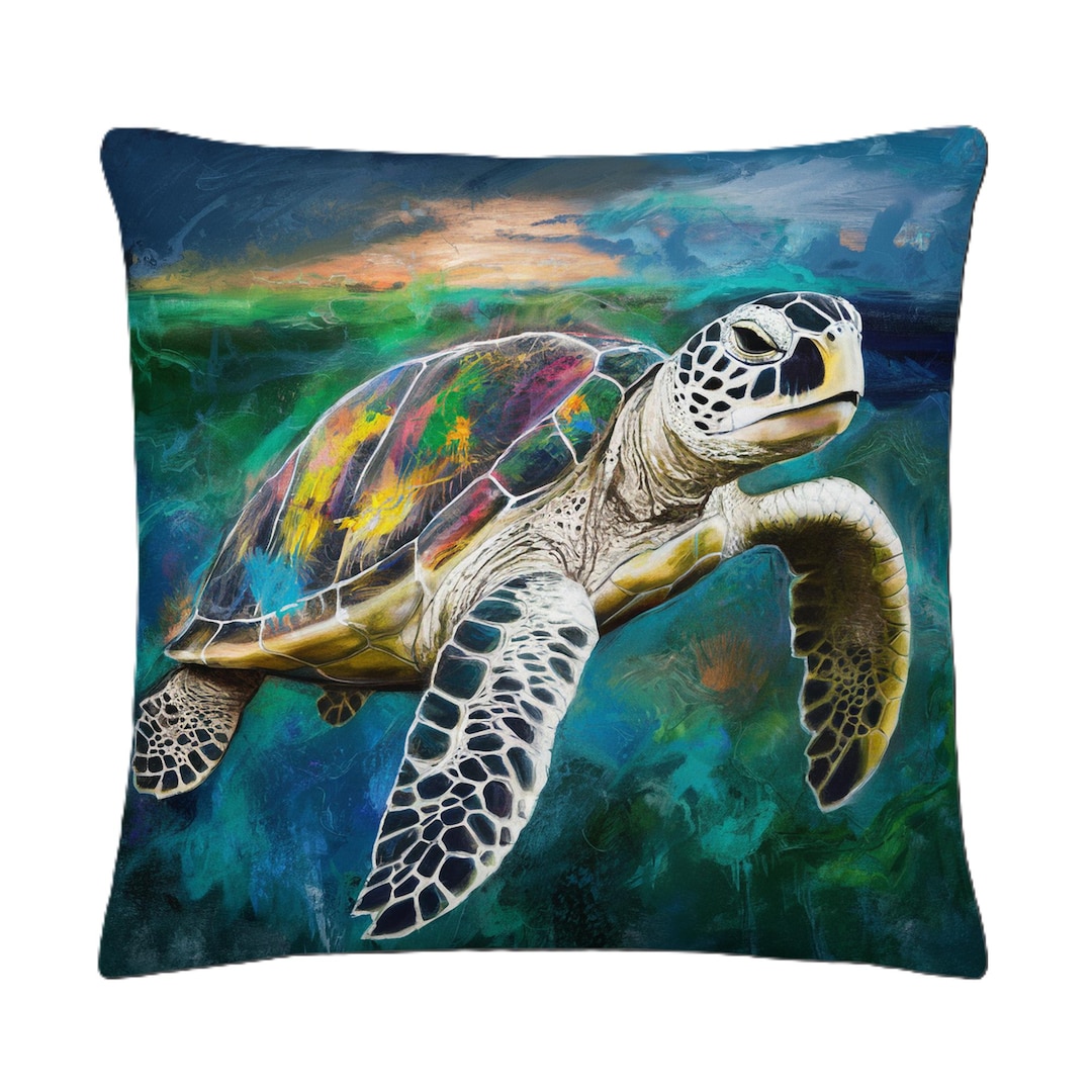 Sea Turtle Pillows, Seaturtle Gifts, Polynesian Turtle, Aquatic Motif ...
