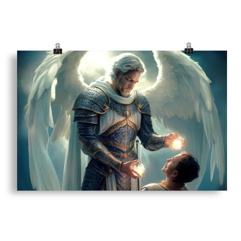Archangel Raphael Art: Angel of Healing, Modern Religious Poster - Etsy