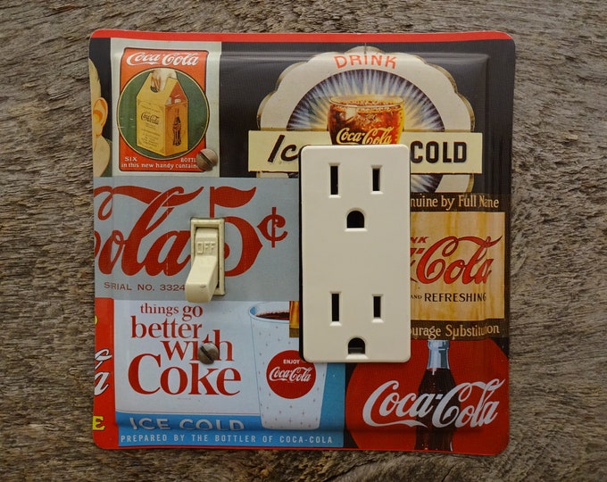Coke Outlet Cover Light Fixture Switch Plate Combo GFCI Covers Coca ...