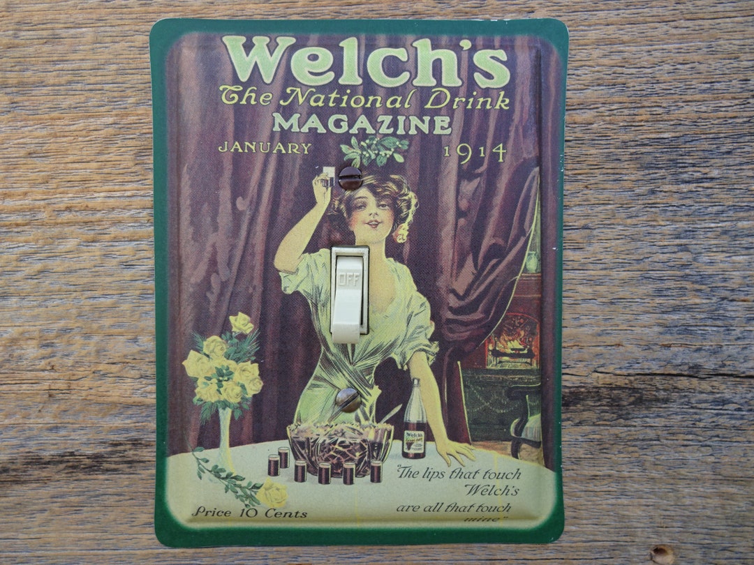 Purple Wall Decor Welchs Juice Tin Drink Magazine Cover - Etsy