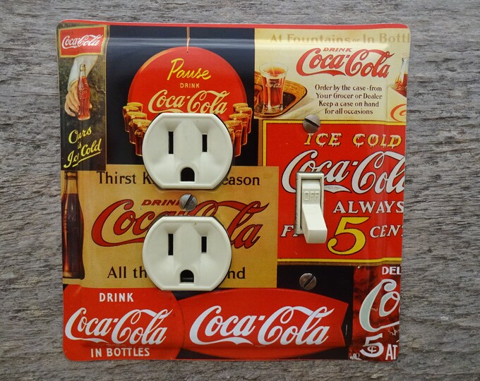 Coke Light Fixture Switch Plate Cover Combination Switches Diner ...