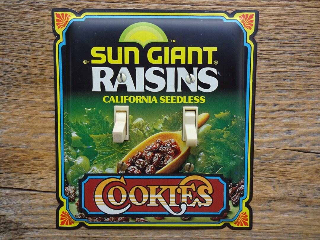 Kitsch Decor 1970s Retro Kitchen Large Light Switchplate Sun Giant ...