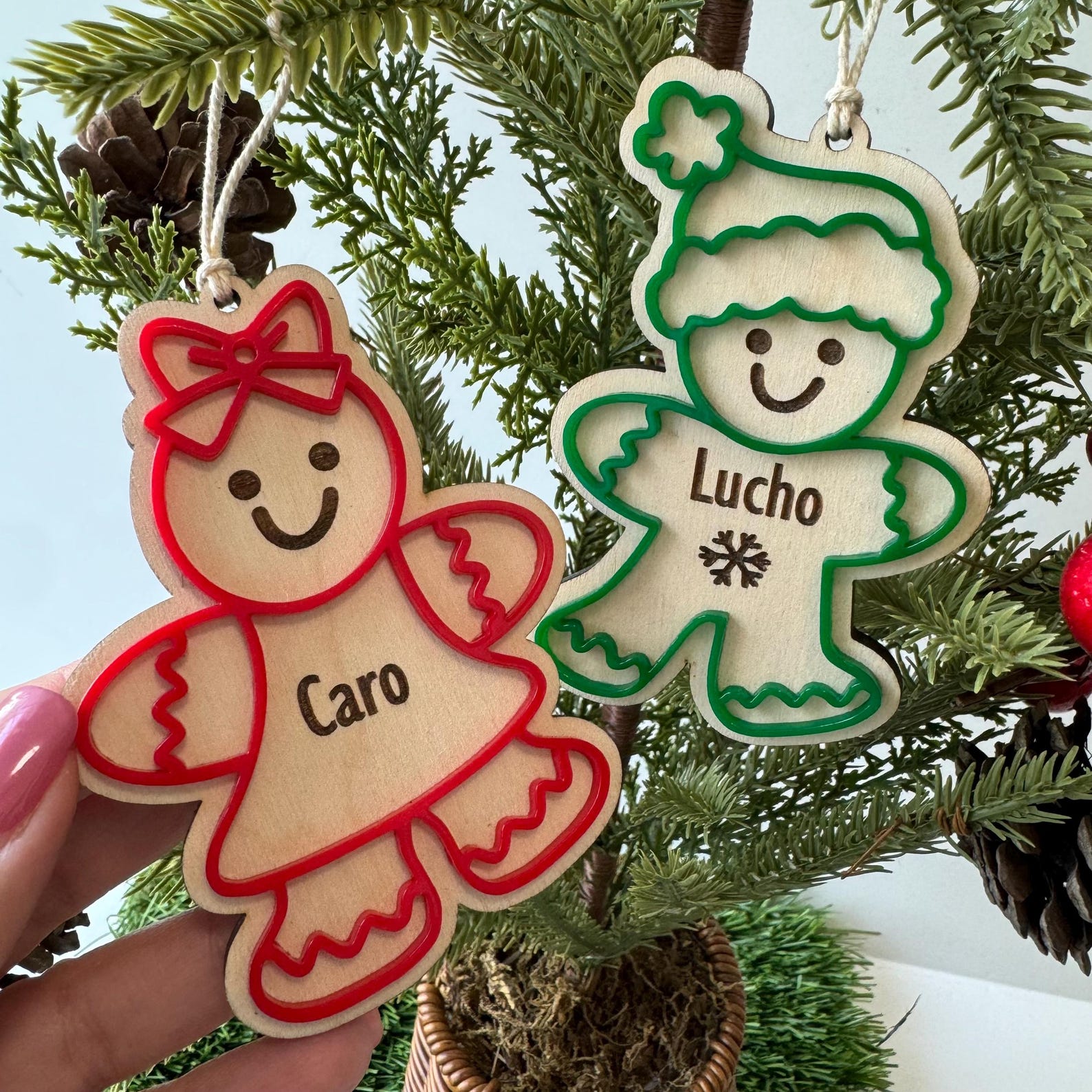 Gingerbread Christmas Stocking Tag With Name Gingerbread Gift Tag Boy ...