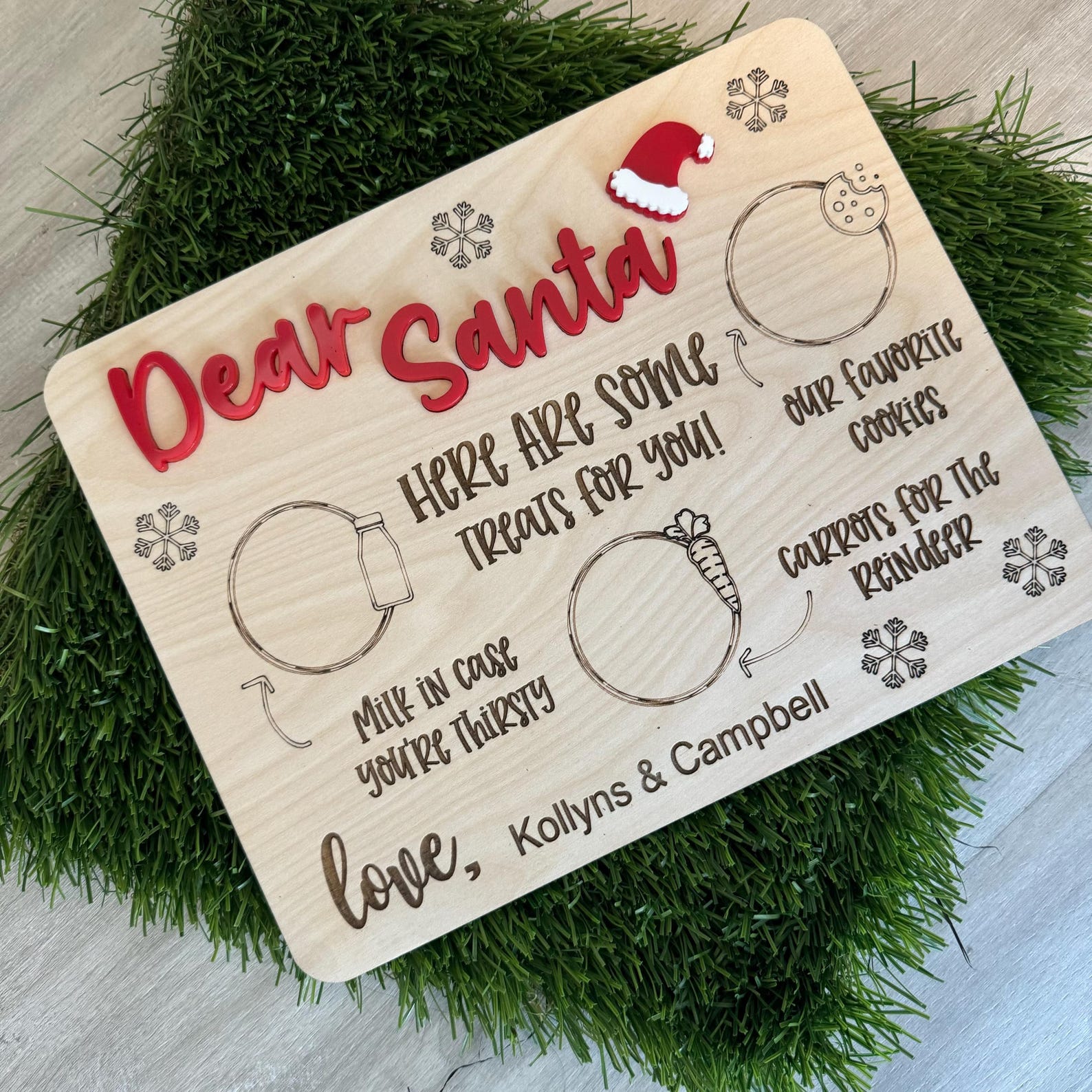 Christmas Santa Tray Personalized Treat Tray for Santa Christmas ...