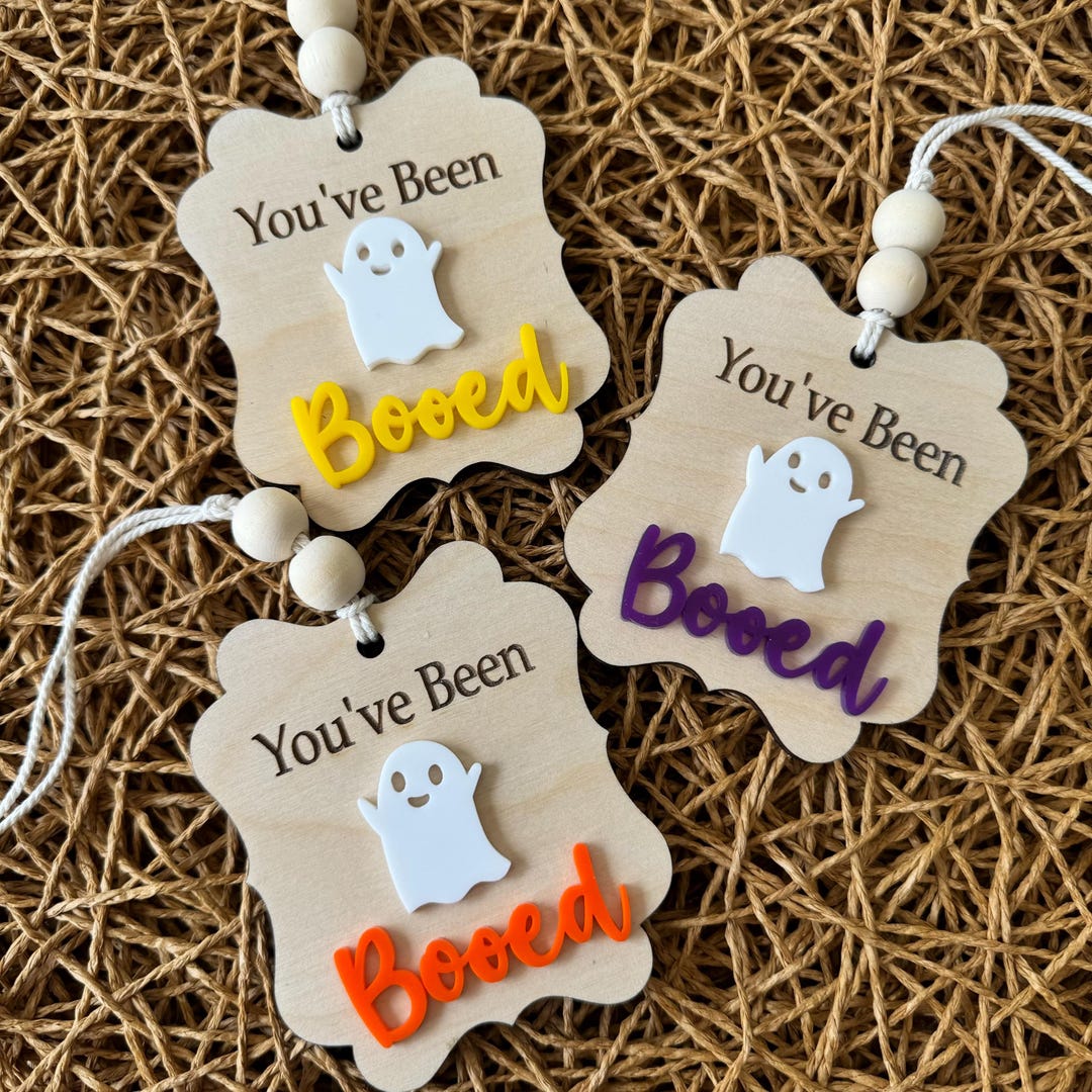 You've Been Booed Gift Tag Boo Basket Halloween Wooden Tag You've Been ...