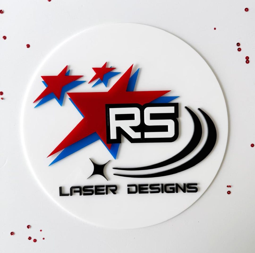 Acrylic Business Logo Custom Round Acrylic Logo Business Wall Sign 3D ...