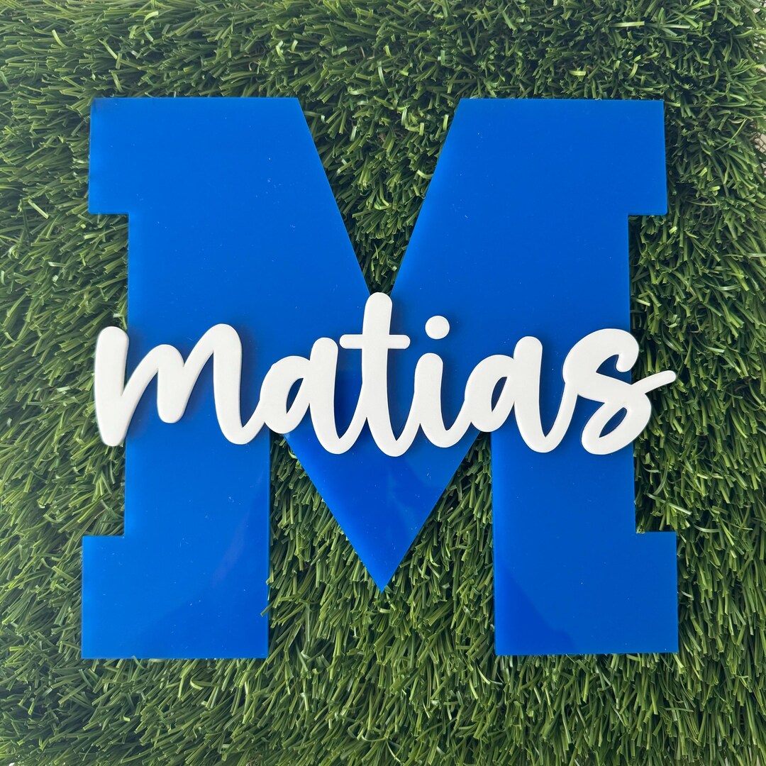 Acrylic Initial Letter With Name Wall Hanging Room Decoration ...