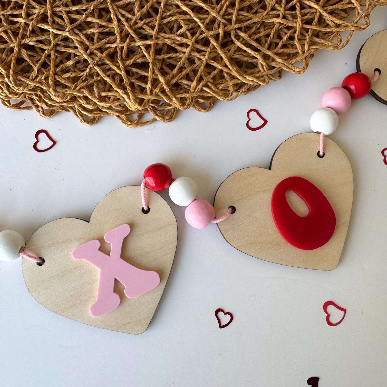 Xoxo Wooden Valentines Banner Hearts Theme Valentines Decorations Xoxo ...