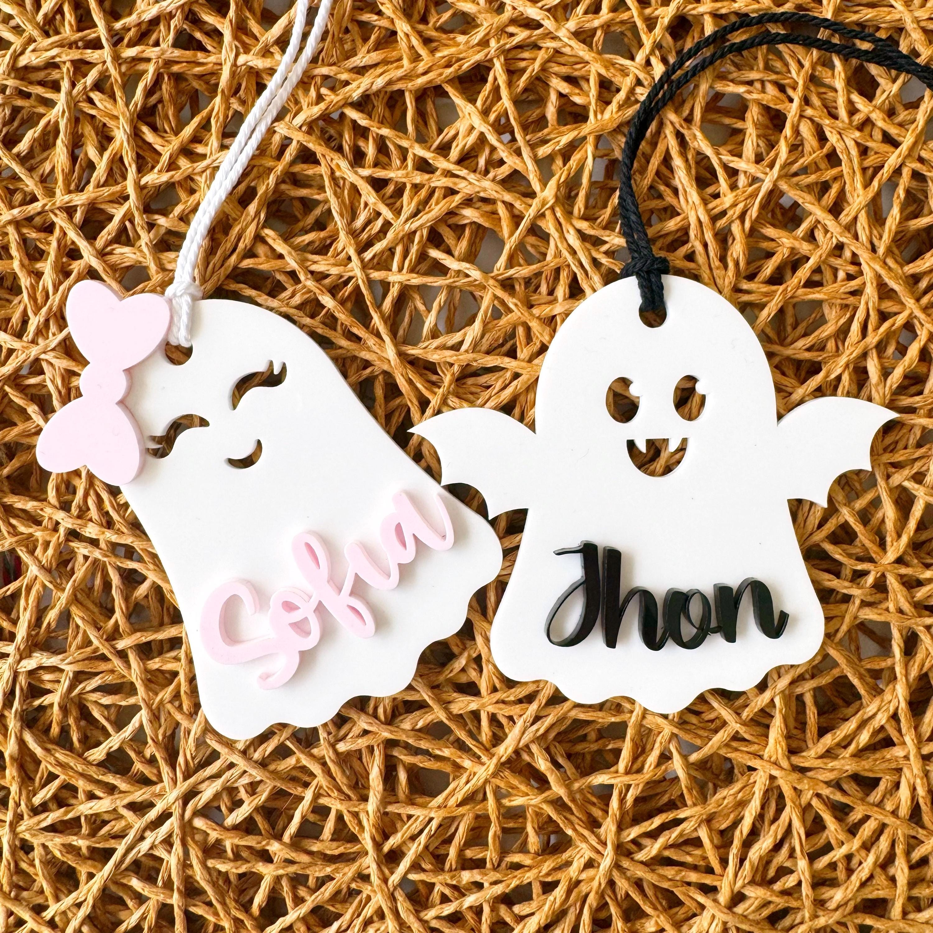 Ghost Halloween Boo Basket Tag Halloween Personalized Boo Bag Tag With ...