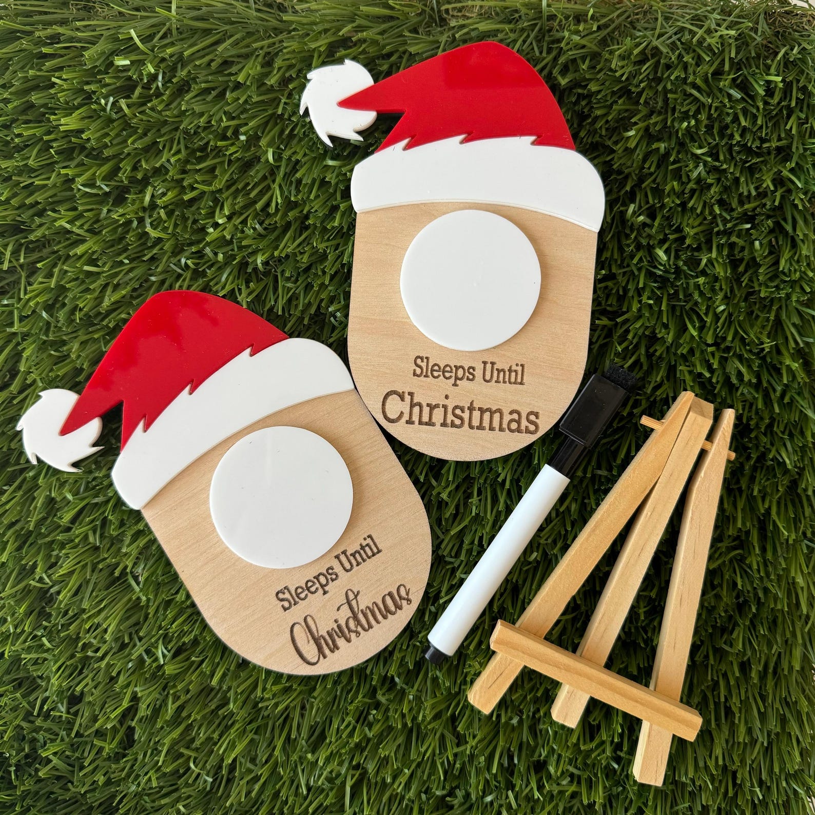 Christmas Countdown Sign for Santa Arrival Countdown Advent Sign Sleeps ...