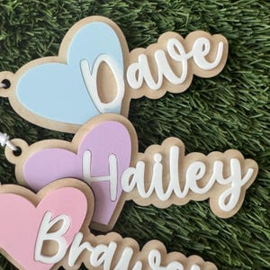 Valentines Day Basket Tag Valentines Personalized Heart Bag Tag With ...