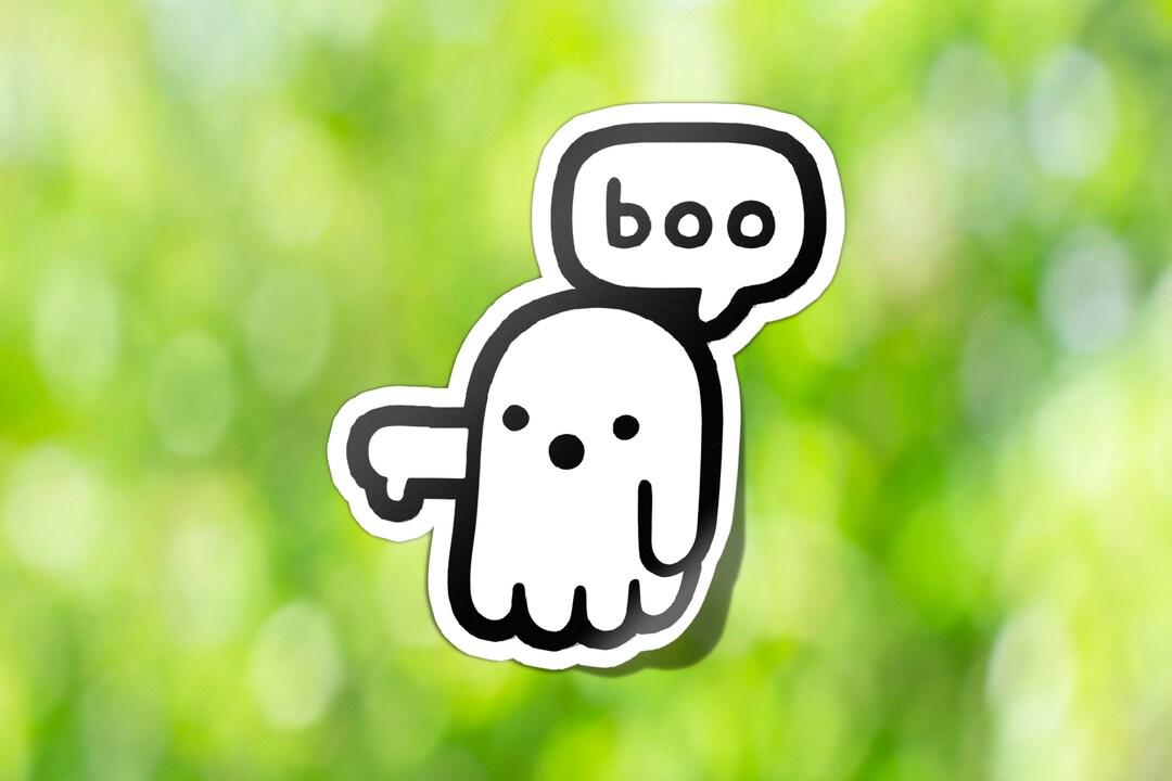 Boo Thumb Down Outdoor Indoor Sticker Decal for Cars Vehicles Laptops ...