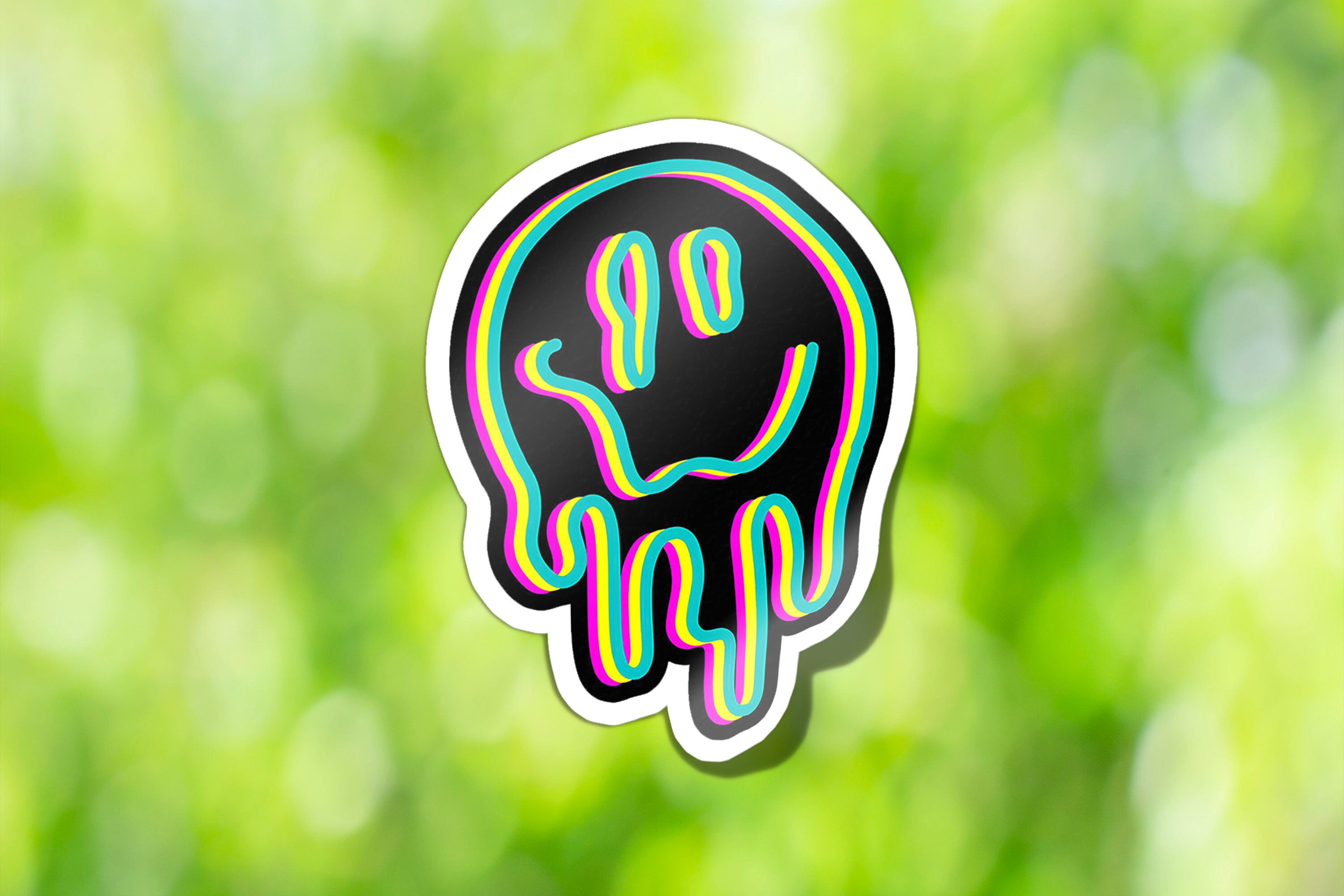 Melting Smilling Outdoor Indoor Sticker Decal for Cars Vehicles Laptop ...