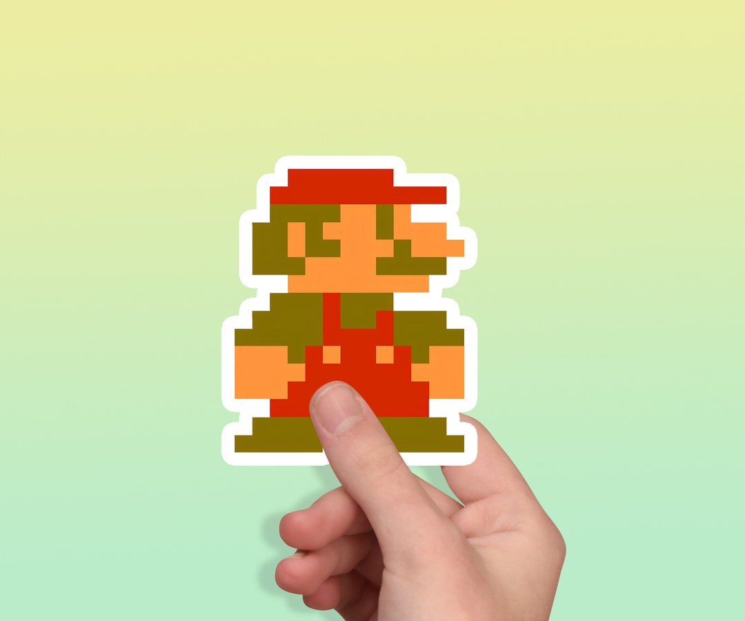 Pixel Mario Outdoor Indoor Sticker Decal for Cars Vehicles Laptop ...