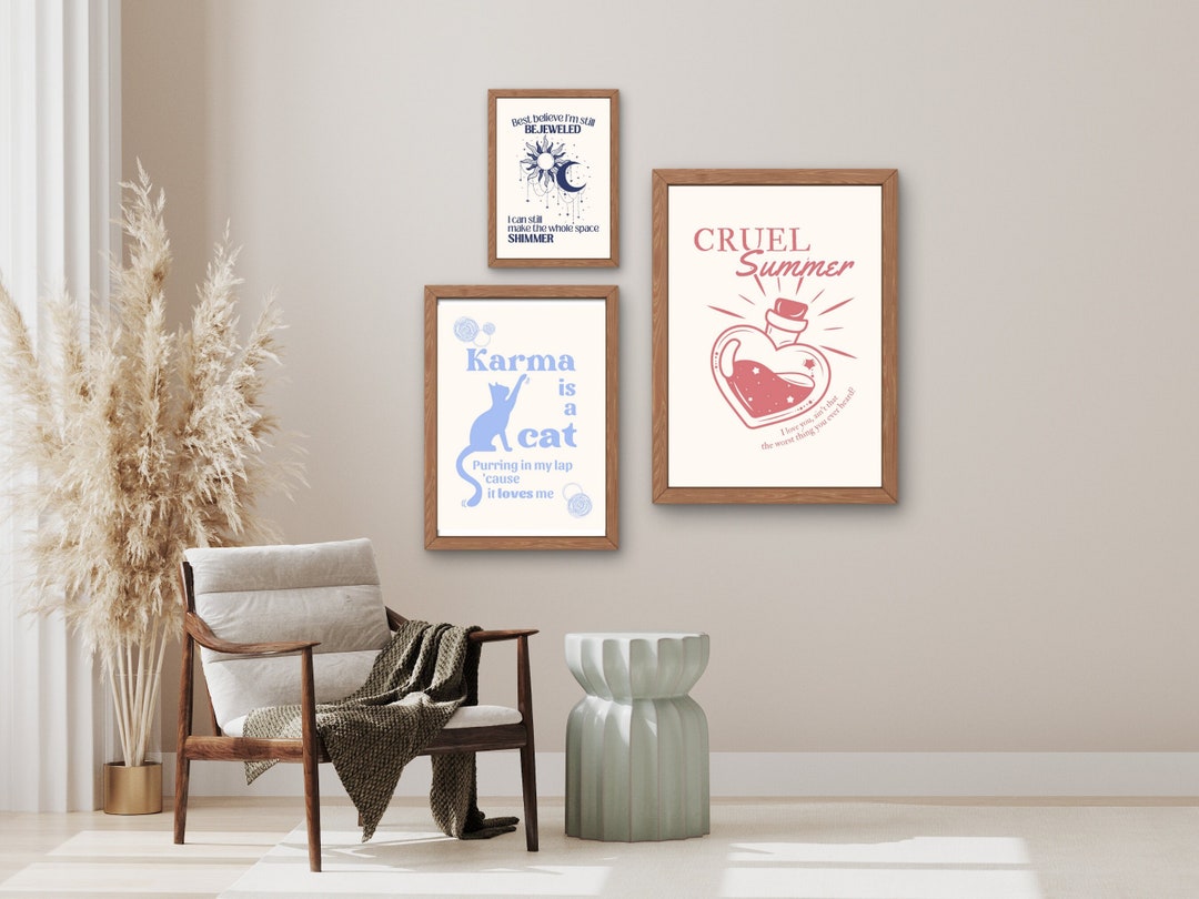 Swiftie Art Set of 3, Retro Posters, Gallery Wall Bundle, Eras Tour ...