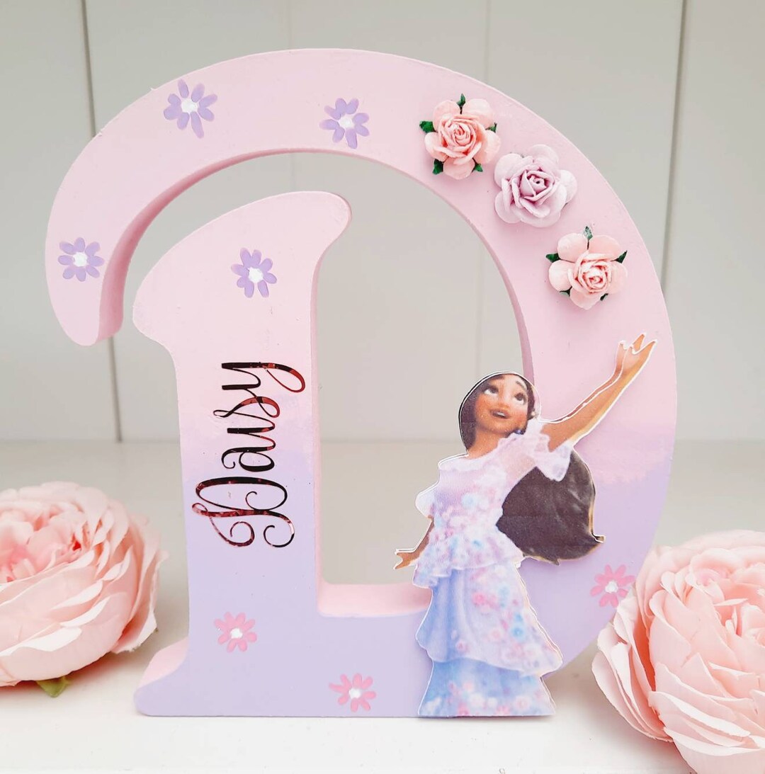 Personalised Wooden Letter, Handmade Wooden Freestanding Isabel Letter ...