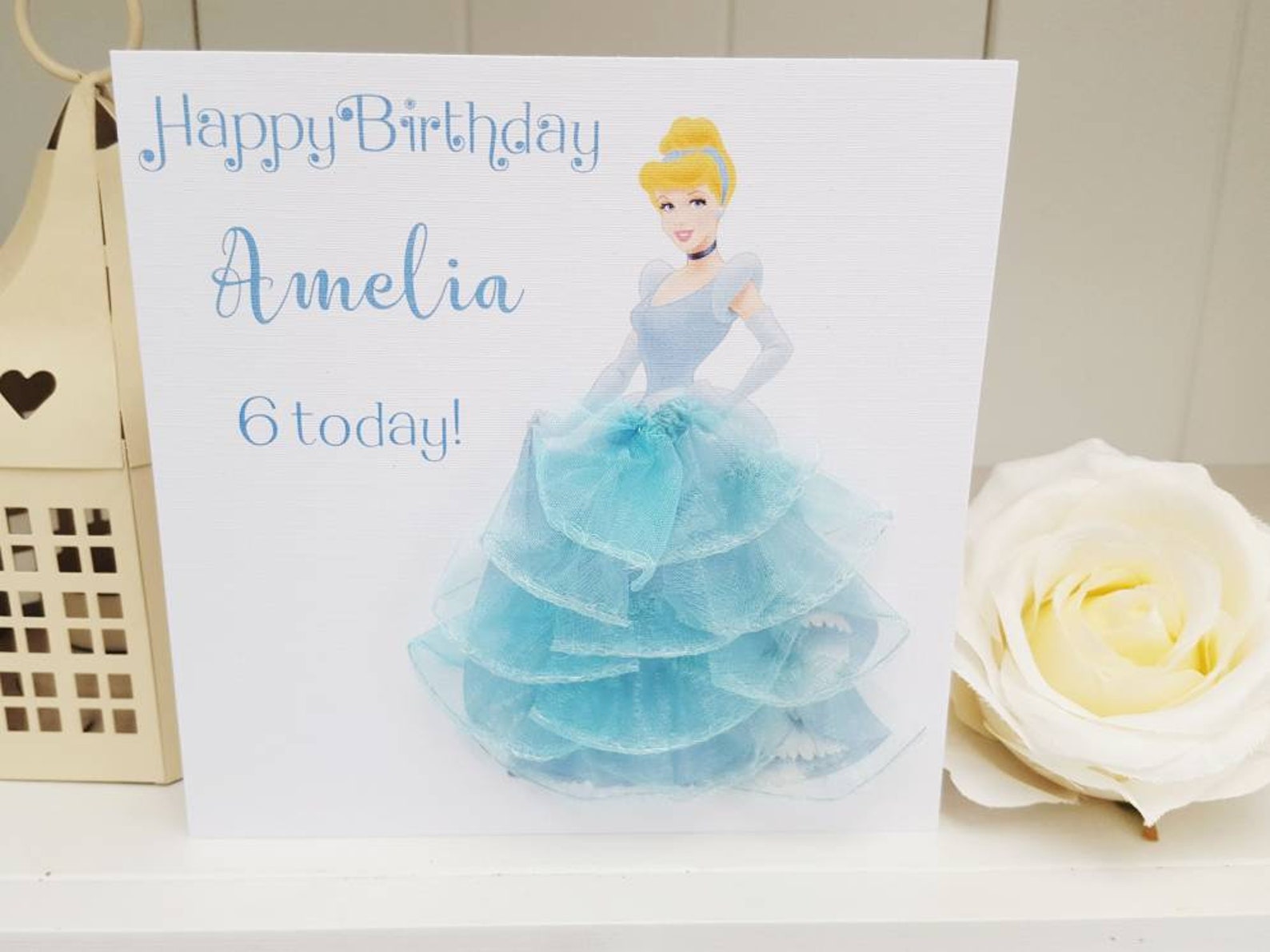 Personalised Princess Birthday Card With 3D Dress. Handmade - Etsy