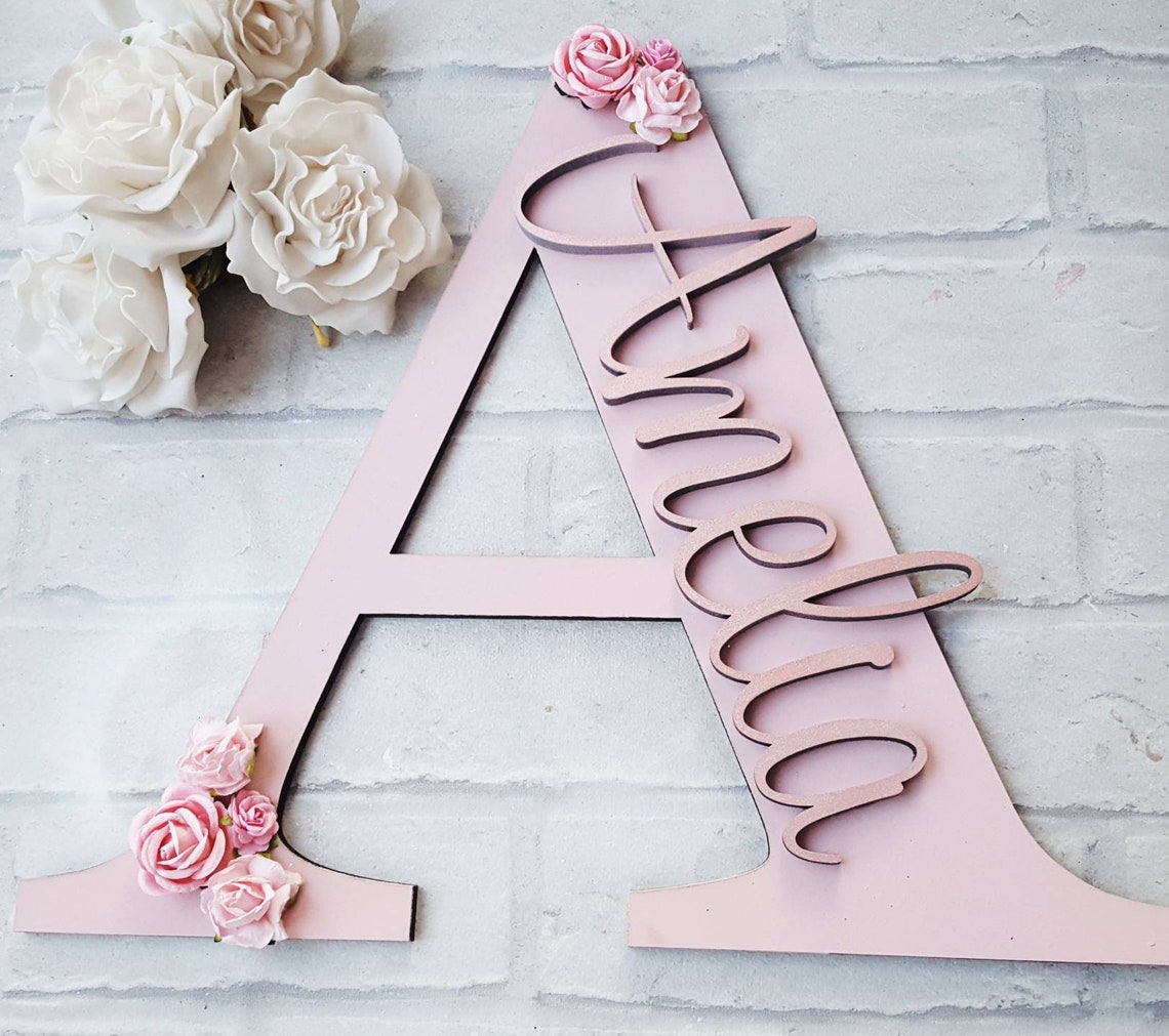 Personalised Wooden Letter Large Letter Wall Plaque Wooden | Etsy