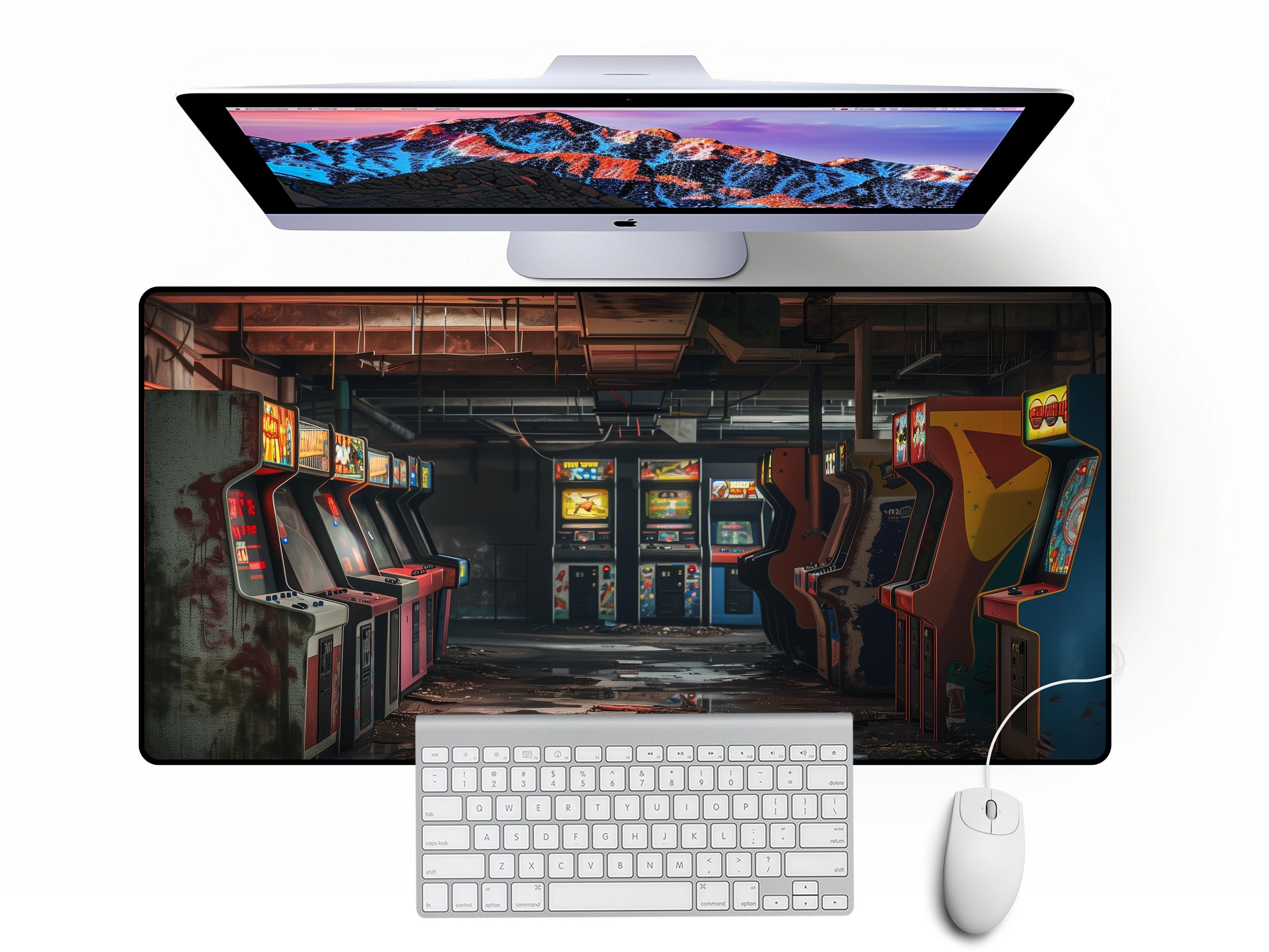 Abandoned Arcade Hall Desk Mat Vintage Game Nostalgia Mouse Pad - Etsy