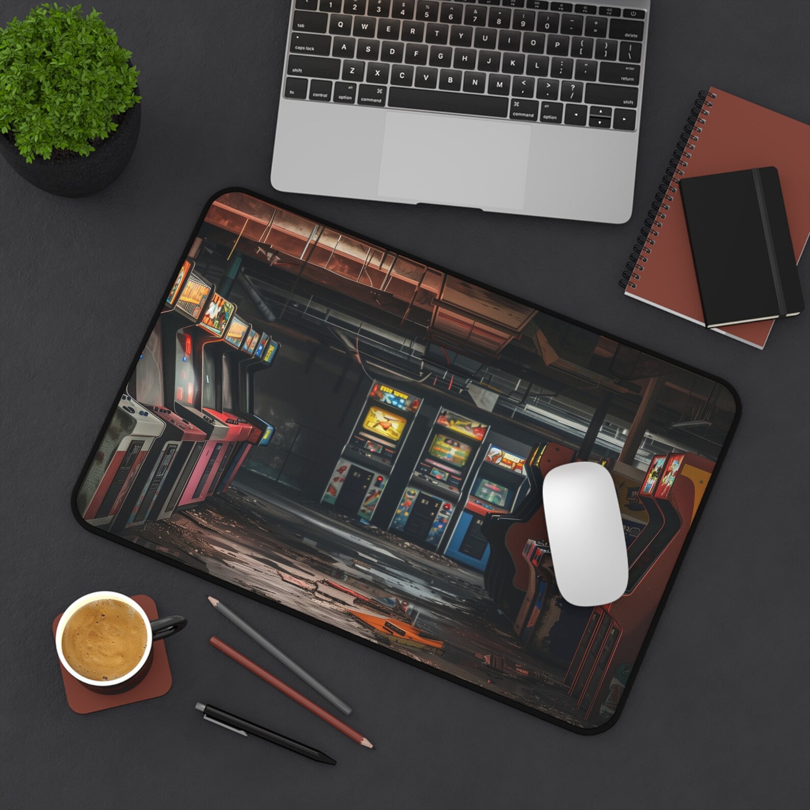 Abandoned Arcade Hall Desk Mat Vintage Game Nostalgia Mouse Pad - Etsy
