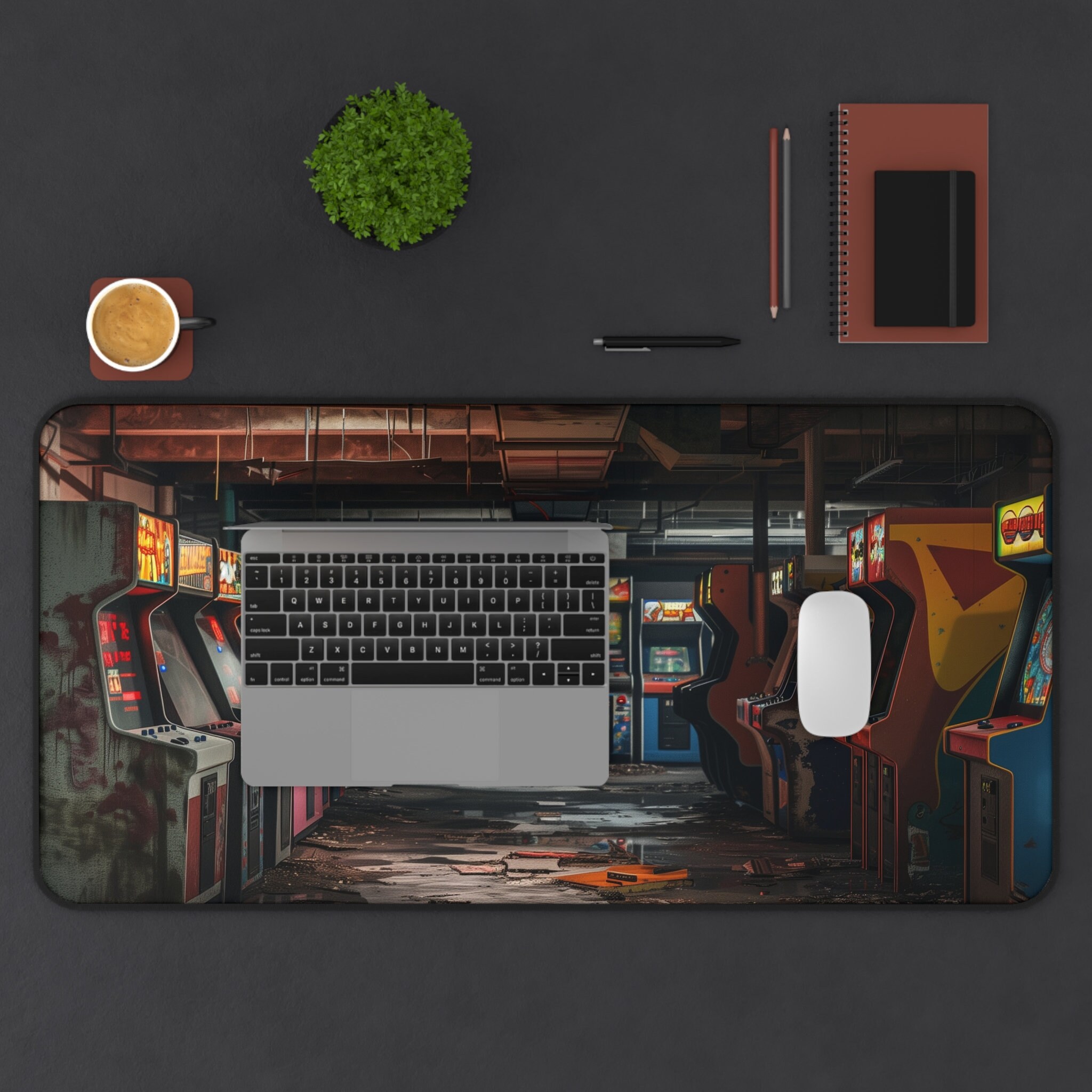 Abandoned Arcade Hall Desk Mat Vintage Game Nostalgia Mouse Pad - Etsy