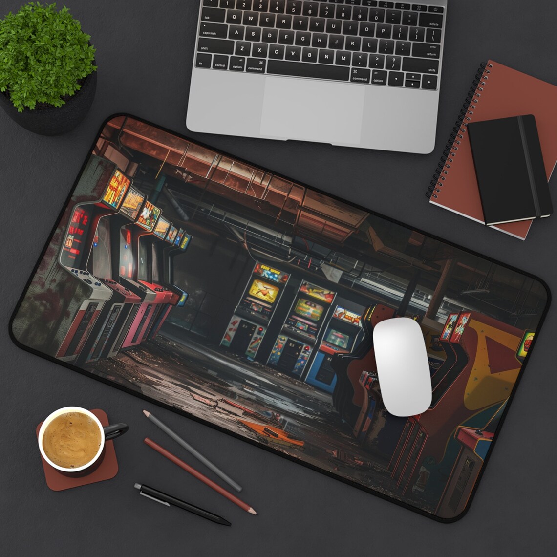 Abandoned Arcade Hall Desk Mat Vintage Game Nostalgia Mouse Pad - Etsy