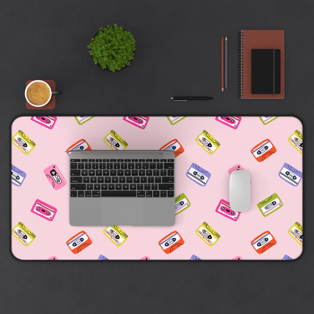 Retro Cassette Tape Desk Mat - Large Gaming Mouse Pad for Music Lovers ...