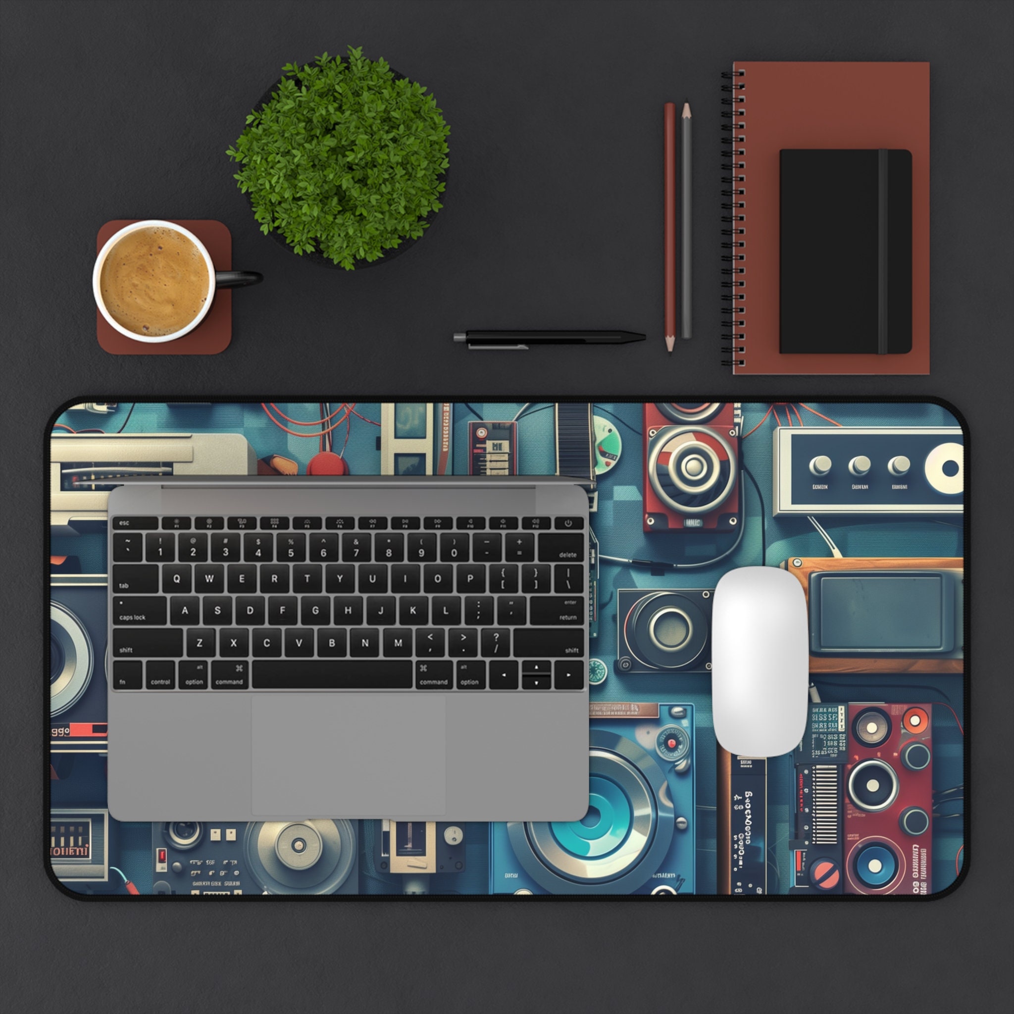 Retro Audio Equipment Collage Desk Mat Vintage Music Tech Mouse Pad - Etsy