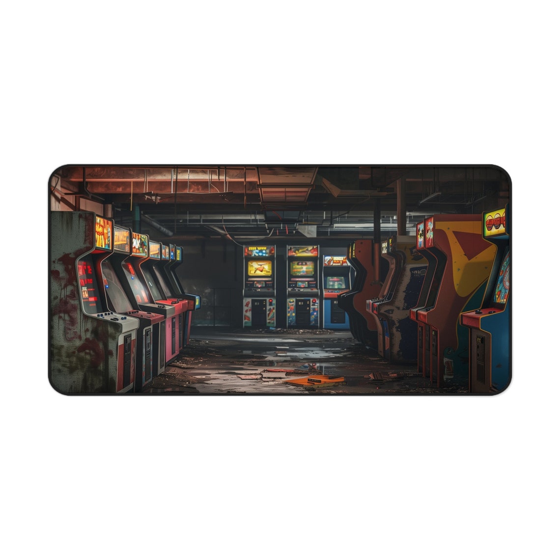 Abandoned Arcade Hall Desk Mat Vintage Game Nostalgia Mouse Pad - Etsy
