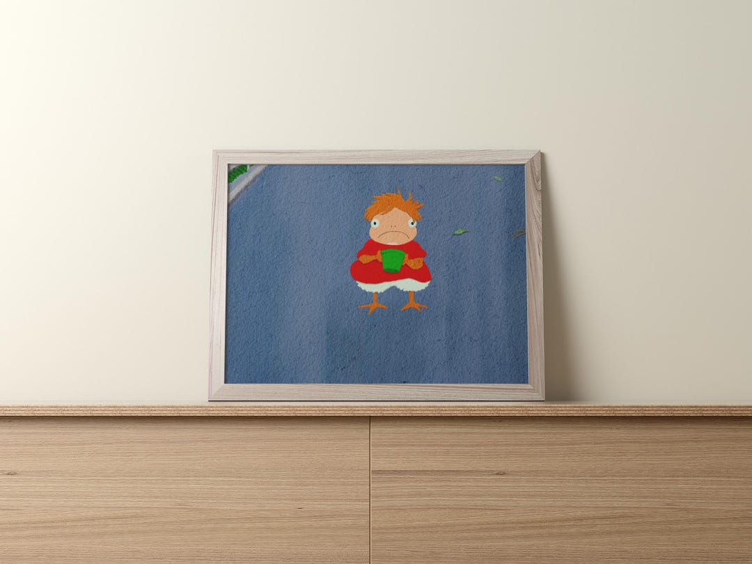Ponyo Loves Bucket - Digital Art - Etsy