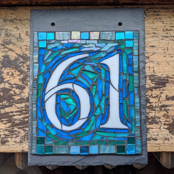Mosaic House Number - Etsy
