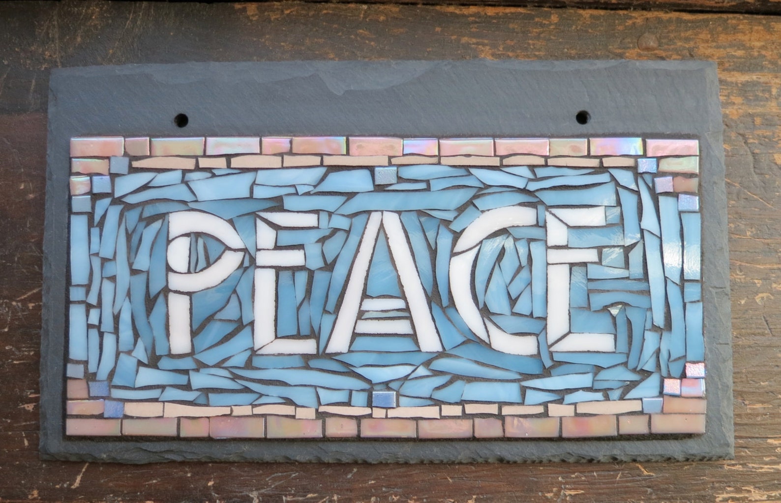 MADE TO ORDER Peace Mosaic Sign in Arts and Crafts Style | Etsy