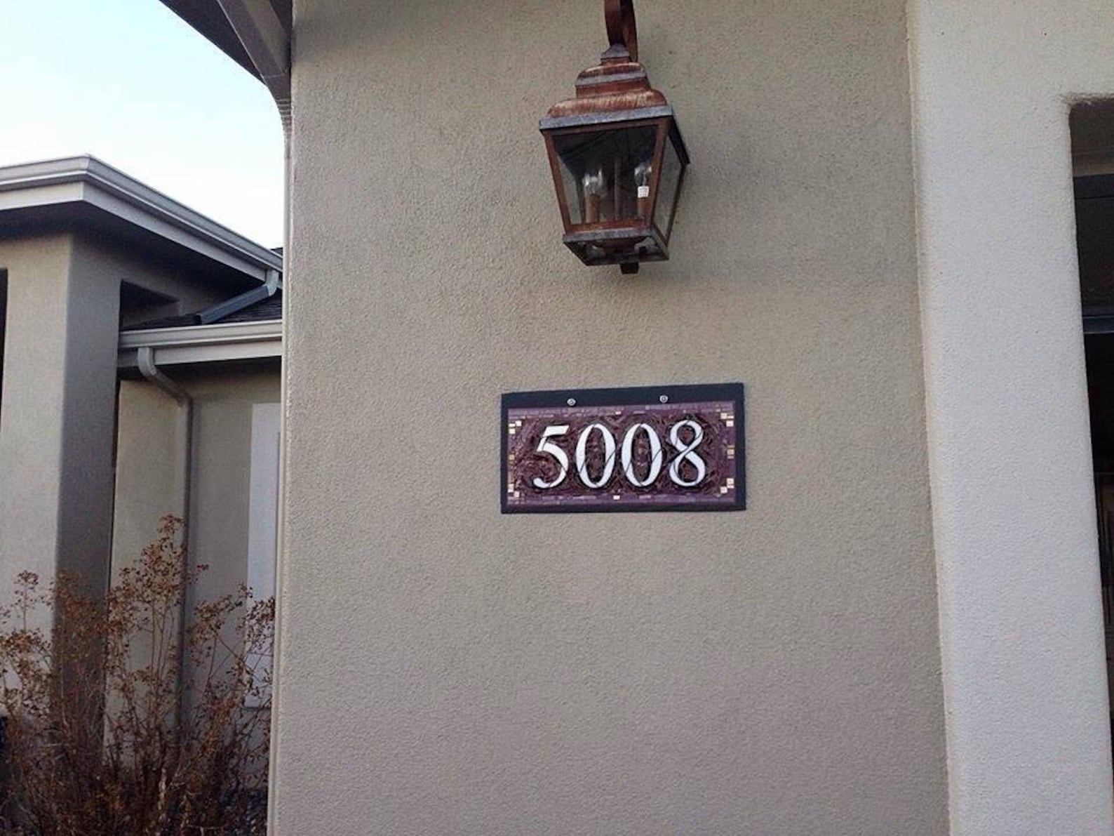 House Number With 4 Digits on 16x8 Inch Slate - Etsy