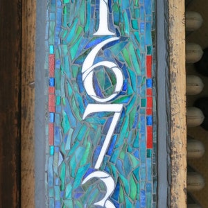 Vertical House Number 4 Digit Mosaic 6x15 Inch Slate - Etsy
