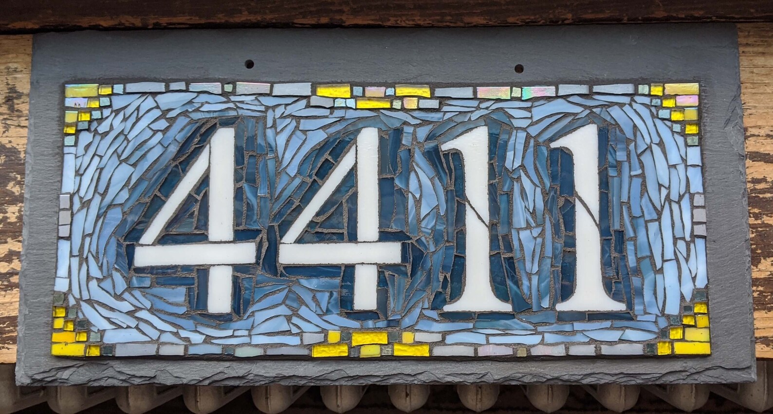 House Number With 4 Digits on 16x8 Inch Slate - Etsy