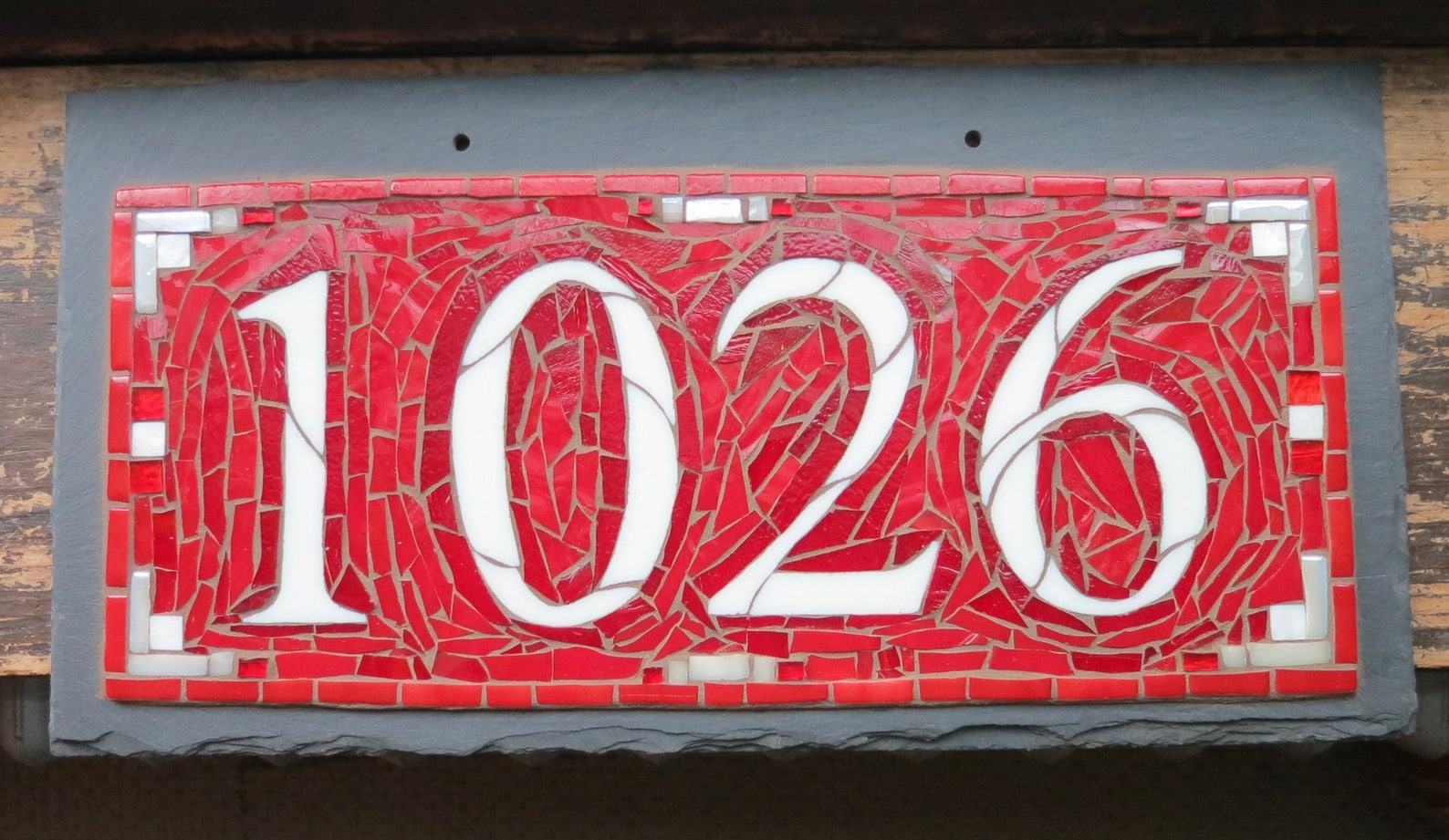 House Number With 4 Digits on 16x8 Inch Slate - Etsy