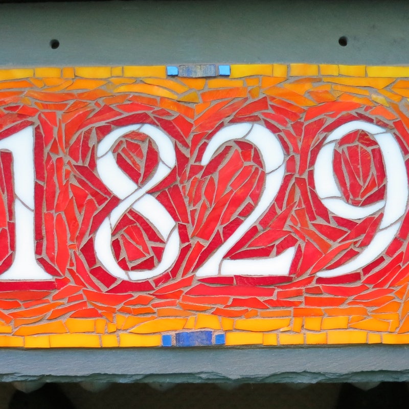 Mosaic House Number - Etsy