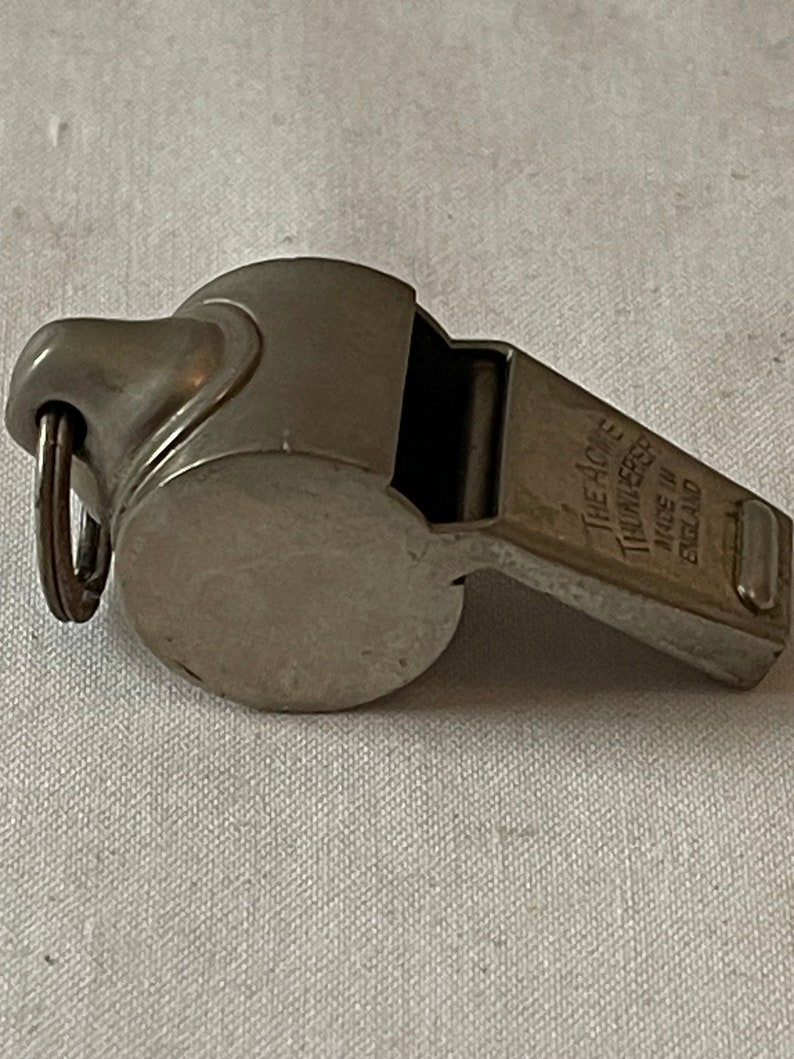 Vintage Original THE ACME THUNDERER Made in England Metal Whistle Cork ...