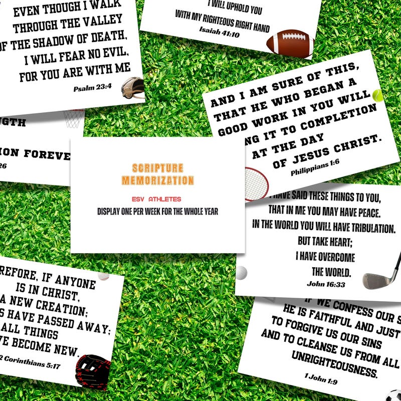 Sports Athletes Scriptures - Etsy
