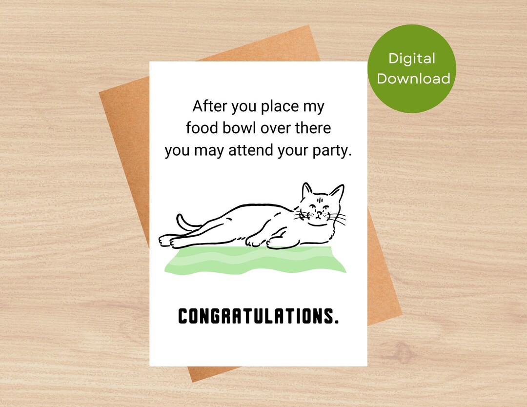 Printable Congrats Card, Funny Special Event, Digital Download, Card ...