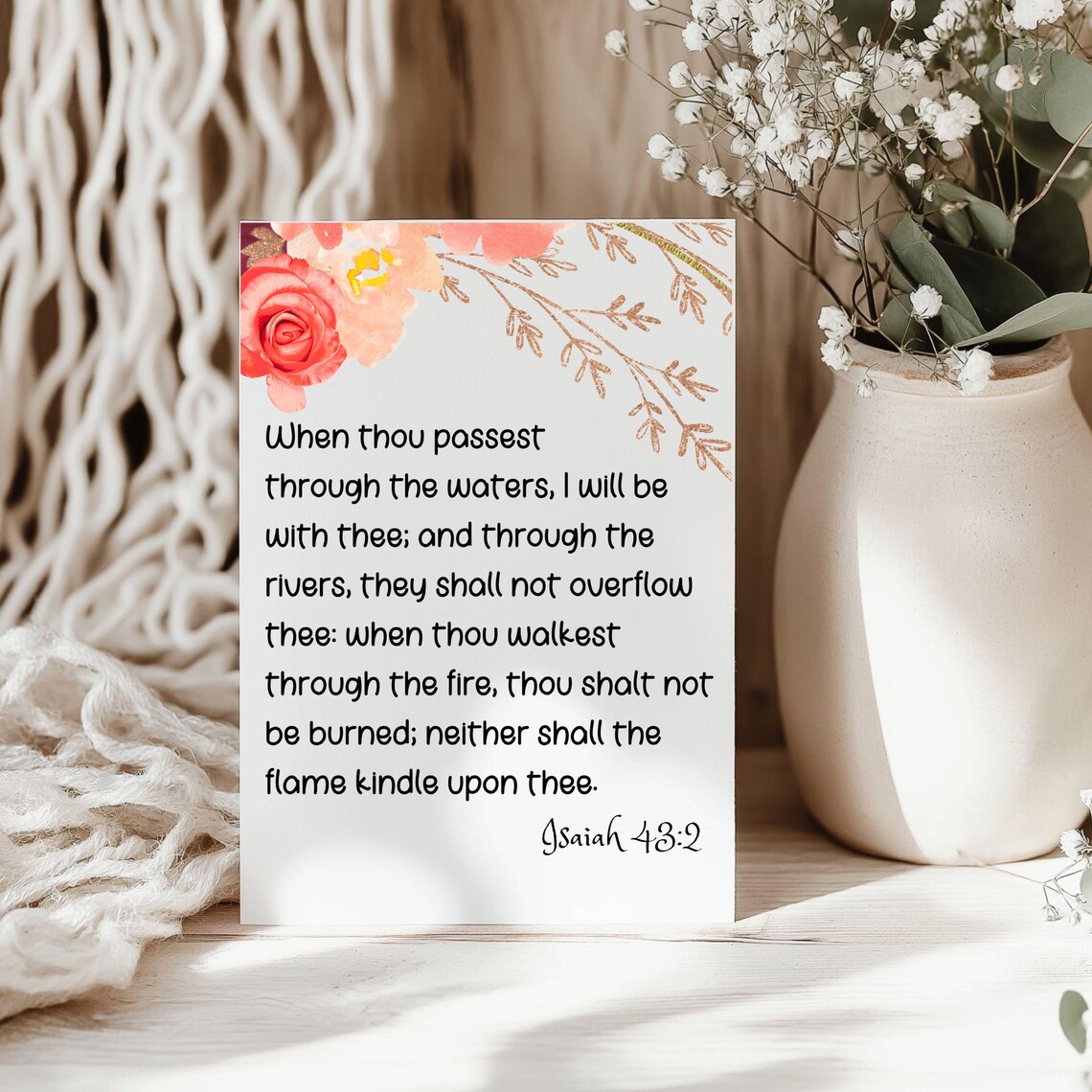 52 KJV Encouraging Verse Cards, Printable, Year of Scripture Cards ...