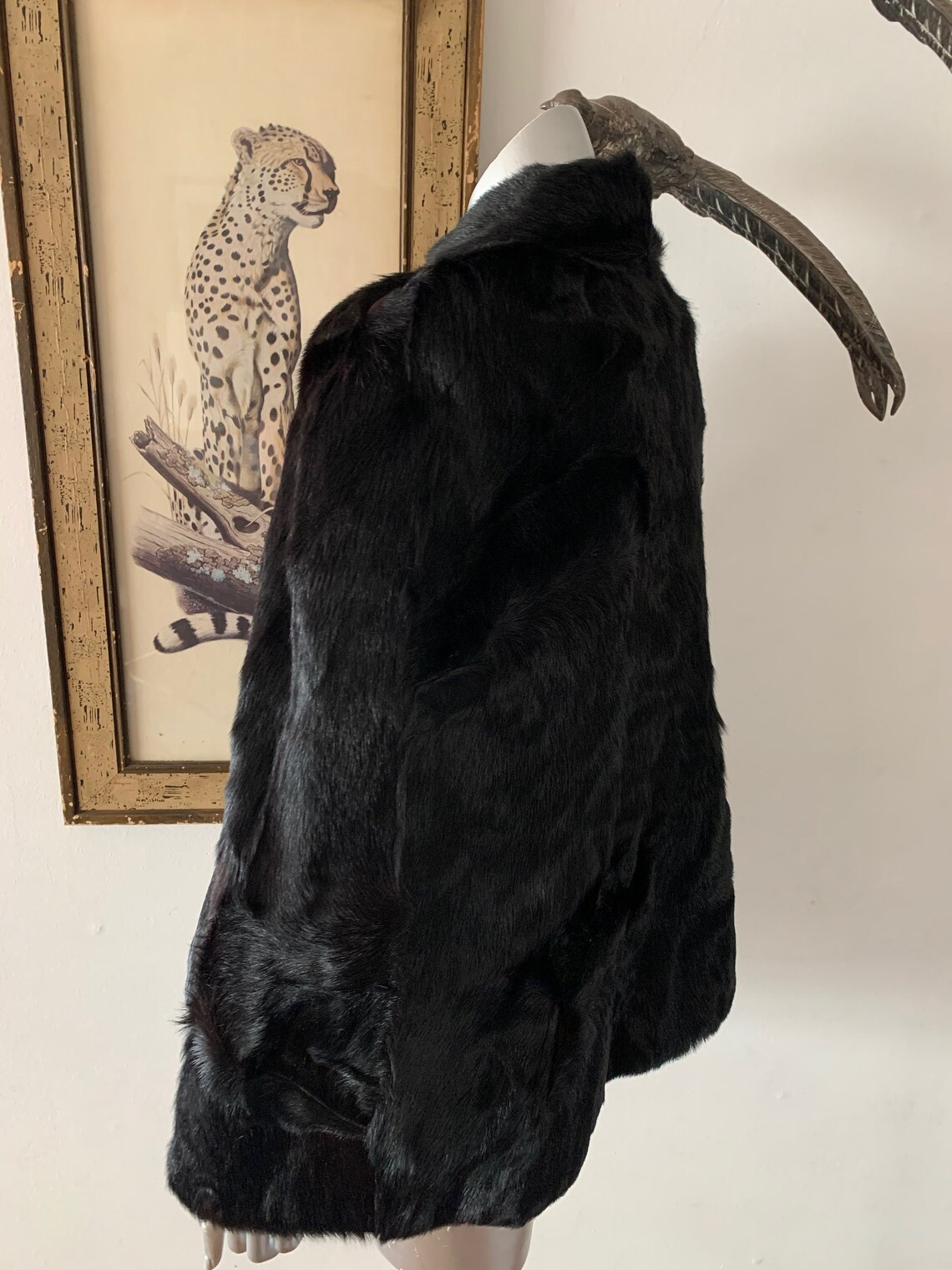 1940s Black Goat Fur Cape - Etsy