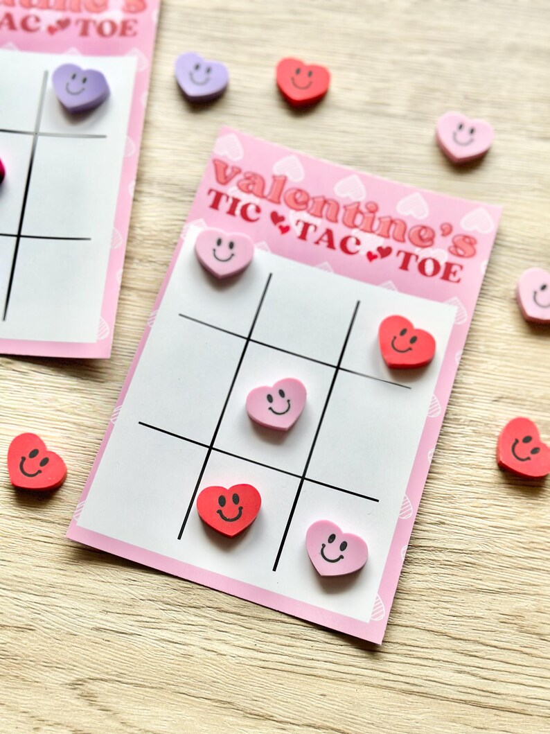 Valentine's Tic Tac Toe Game, Valentine's Holiday Tic Tac Toe Favors ...