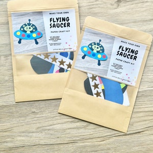 Flying Saucer Paper Craft Kit UFO Arts & Crafts Kit for Kids Space ...