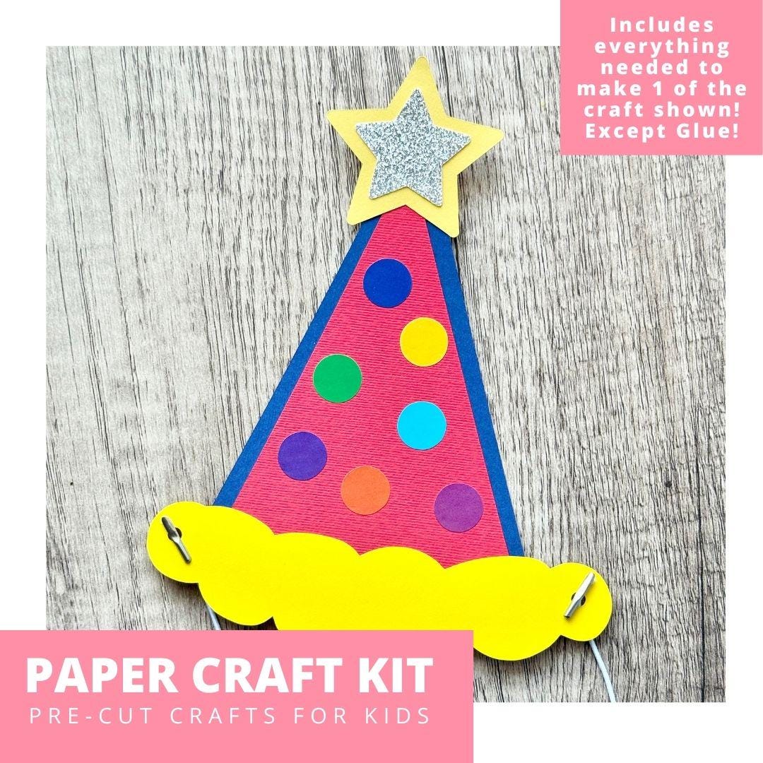 Party Hat Paper Craft Kit, Birthday Arts & Crafts Kit for Kids ...
