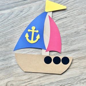 Sail Boat Paper Craft Kit, Sail Boat Arts & Crafts Kit for Kids, Sail ...