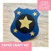 Police Badge Paper Craft Kit, Police Craft Kit for Kids, Police Party ...